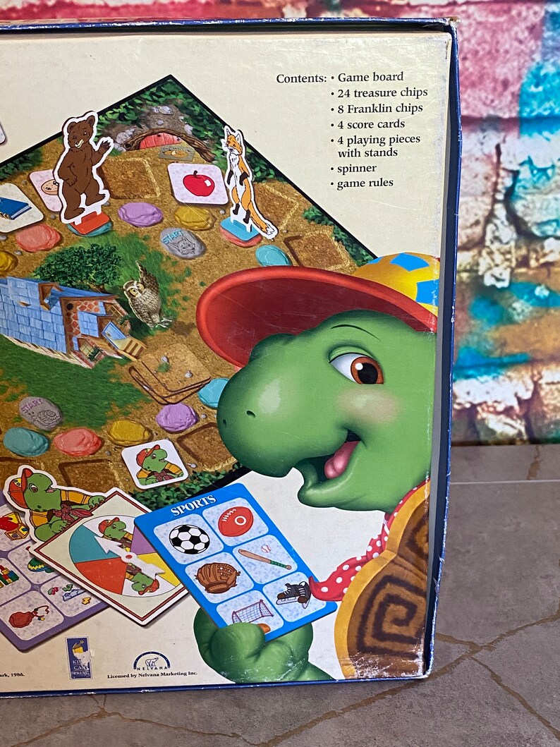 Franklin's Treasure Hunt Game by Briarpatch 1986 | for 2 to 4 Players ...