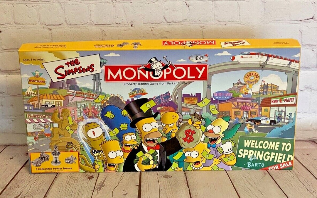 The Simpsons Monopoly by Usaopoly 2001 for Ages 8 to Adult for 2-6 ...