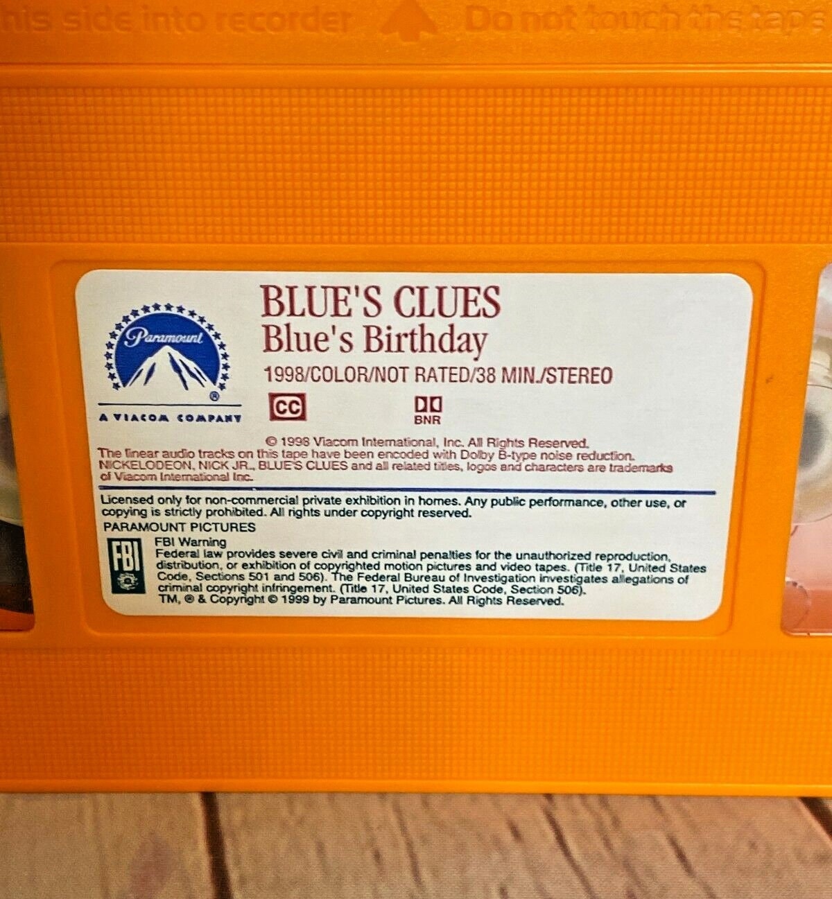 Blue's Clues blue's Birthday VHS by Paramount 1998 NR and Runtime ...