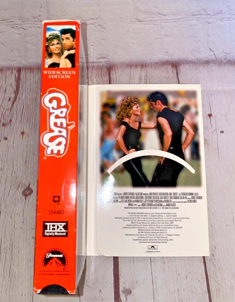 Grease 20th Anniversary Edition Widescreen VHS by Paramount 1998 ...