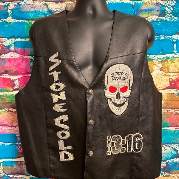 Stone Cold Steve Austin Leather Vest - Etsy