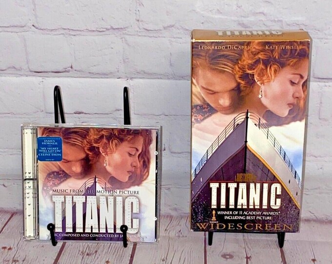 Titanic VHS Movie and CD Soundtrack Bundle | Includes Movie Set and CD ...