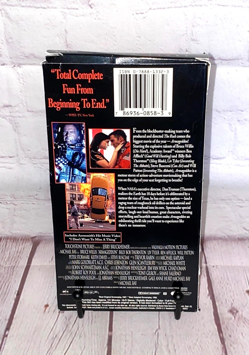 Armageddon VHS by Touchstone Home Video - Etsy