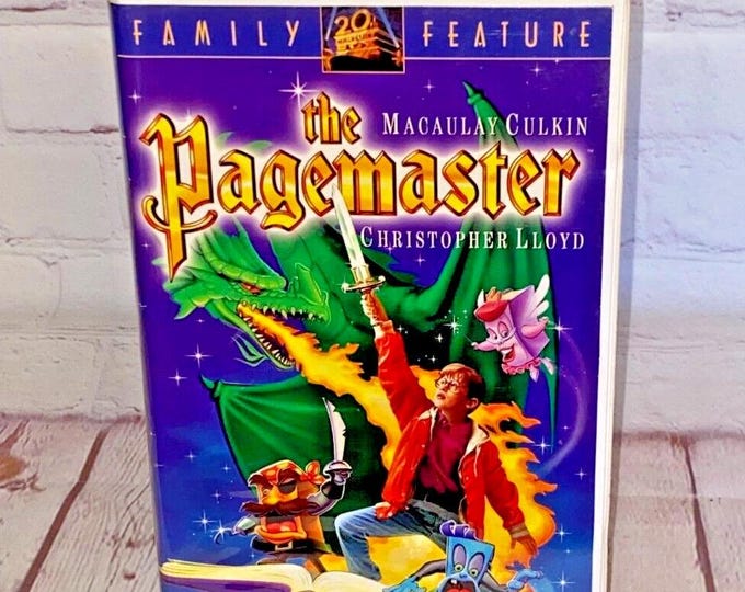 The Pagemaster VHS by 20th Century Fox 1993 | Rated G | Running Time ...