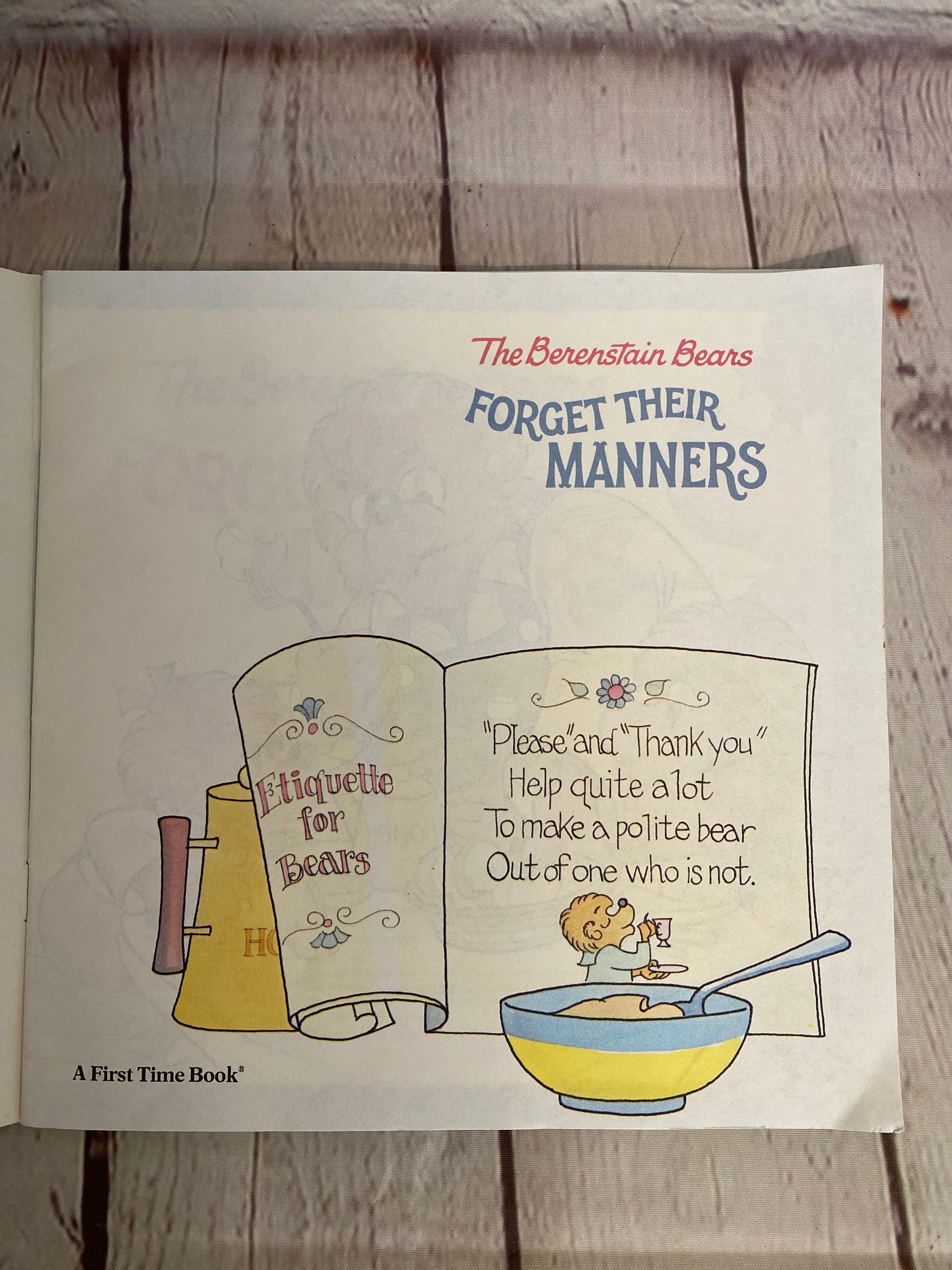 The Berenstain Bears Forget Their Manners by Stan & Jan - Etsy