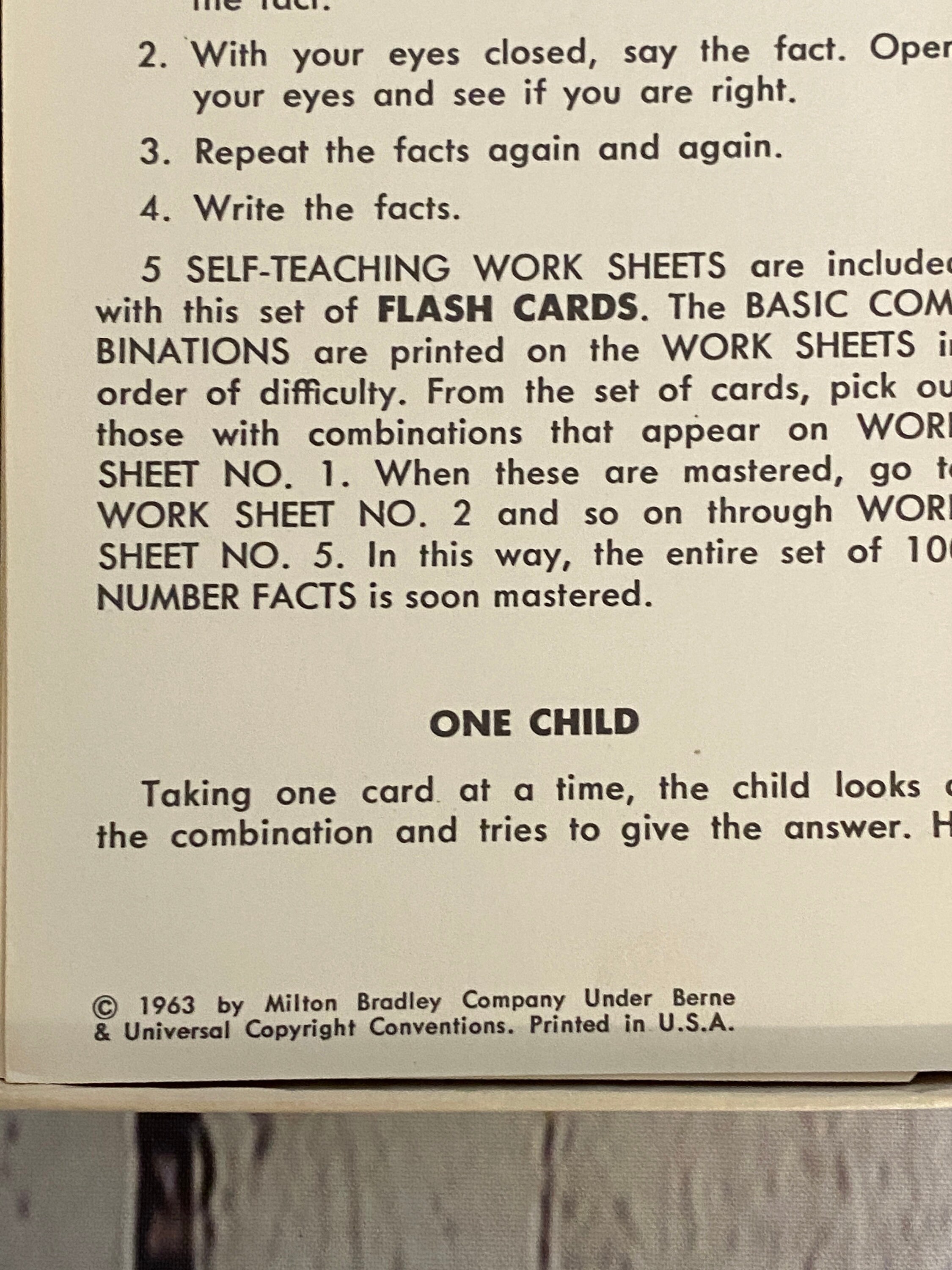 Milton Bradley Flash Cards Division Grades 3 Thru 6 100 Different ...