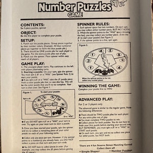Sesame Street Number Puzzles Spiel von Milton Bradley 1989 | Für Das ...