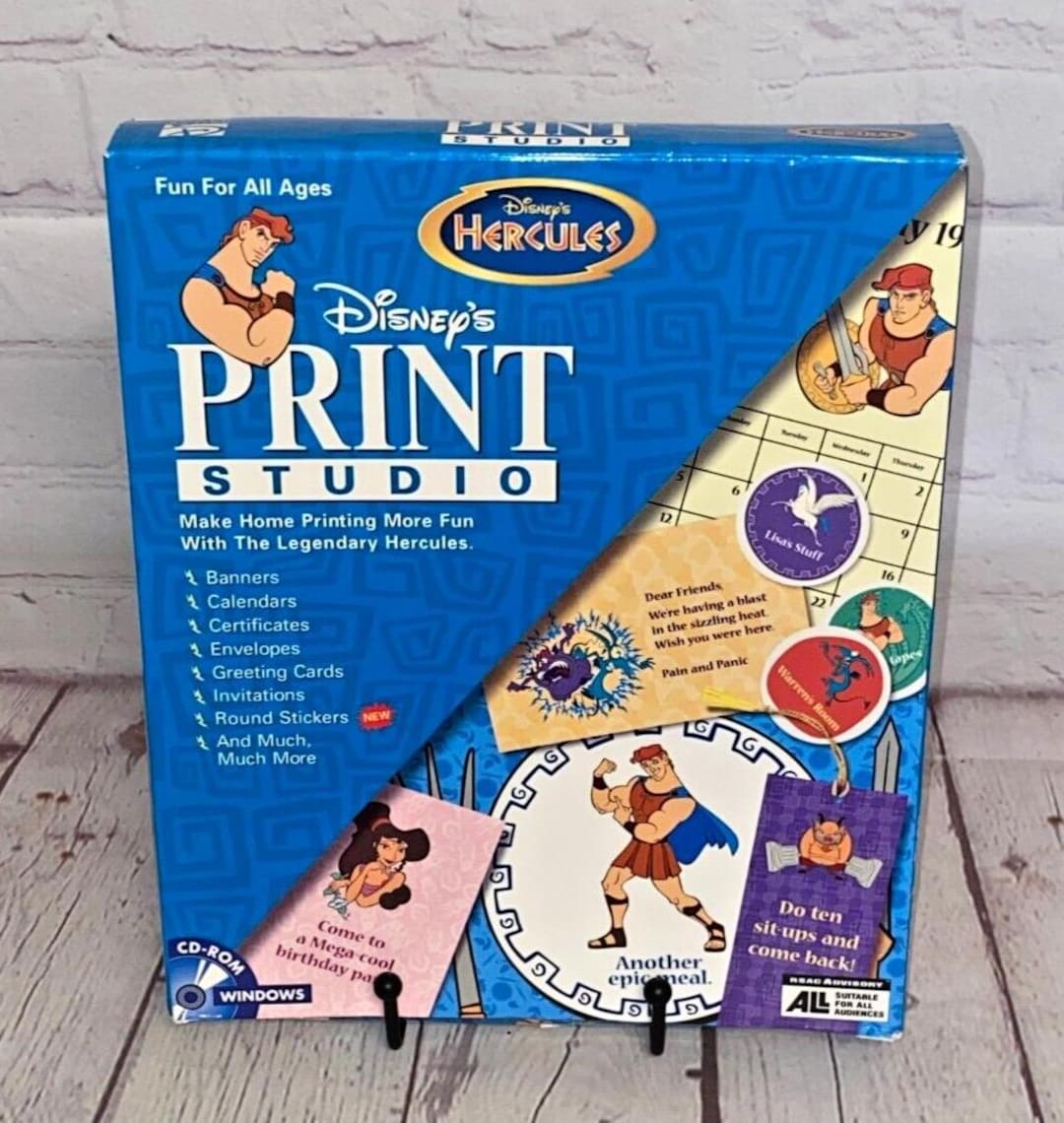 Disney's Hercules Print Studio CD-ROM | Open but Never Used | Cd-rom ...