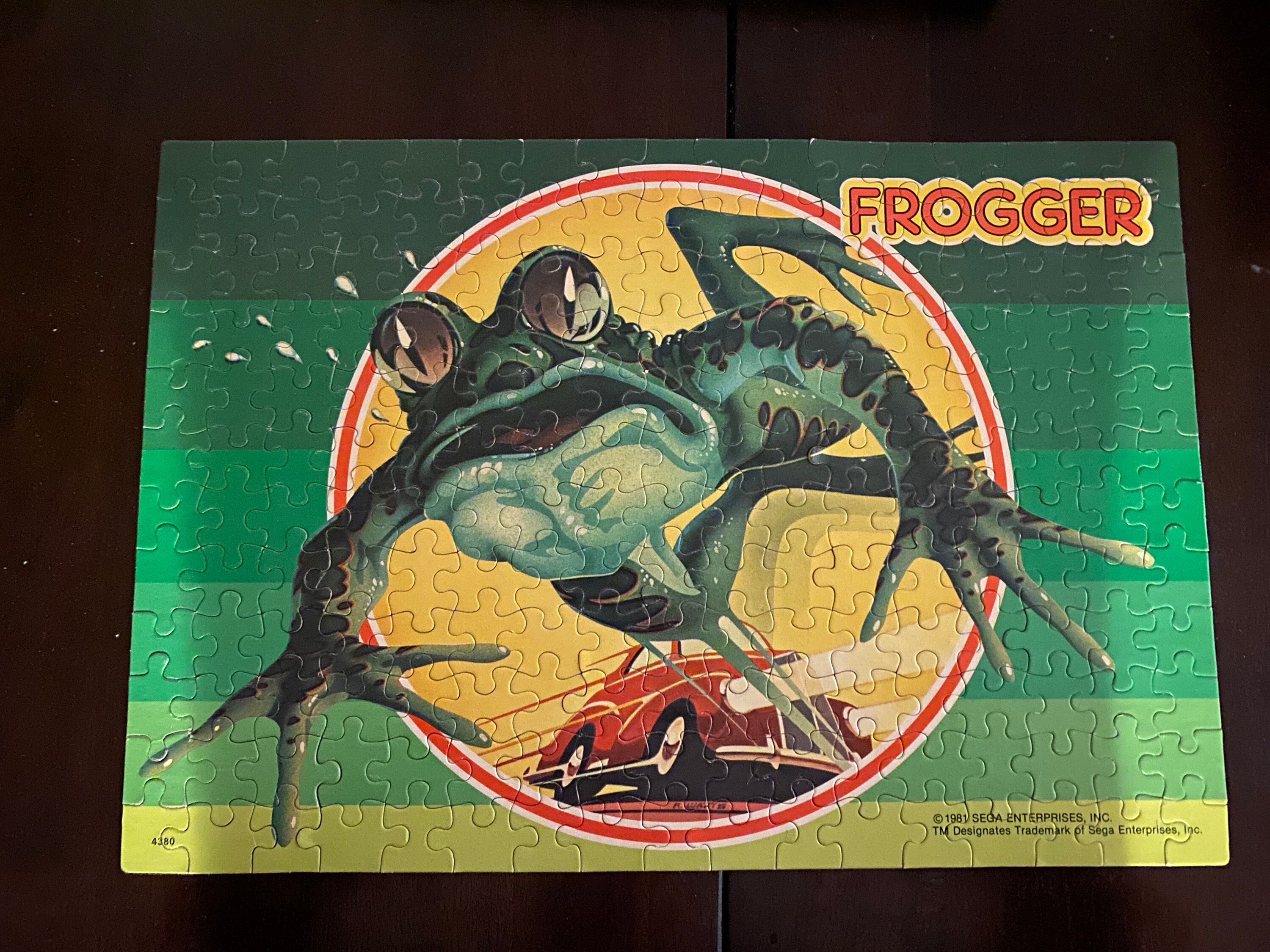 Vintage Frogger Jigsaw Puzzle by Milton Bradley 1981 200 Piece Puzzle Ages 7 to Adult Measures ...
