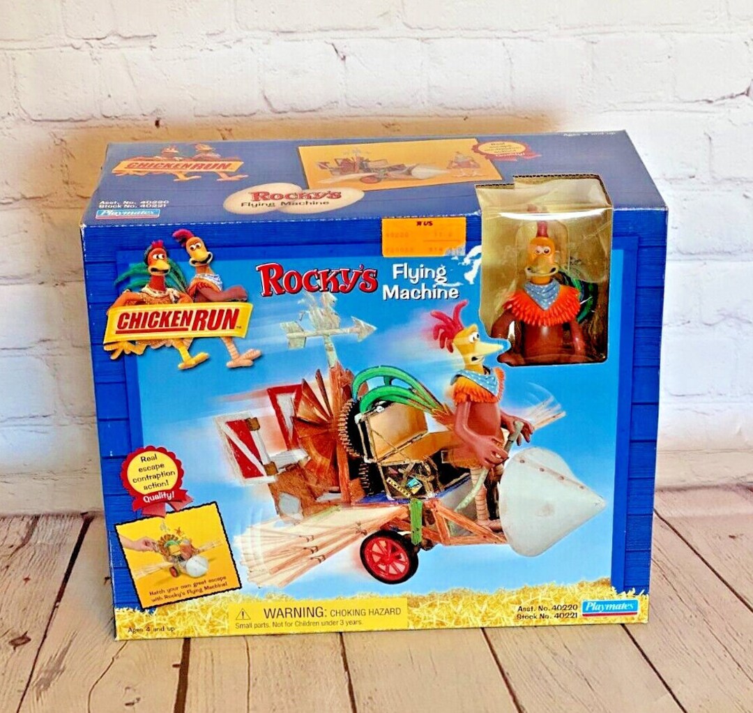 Brand New Chicken Run rocky's Flying Machine & Figure by Playmates 2000 ...