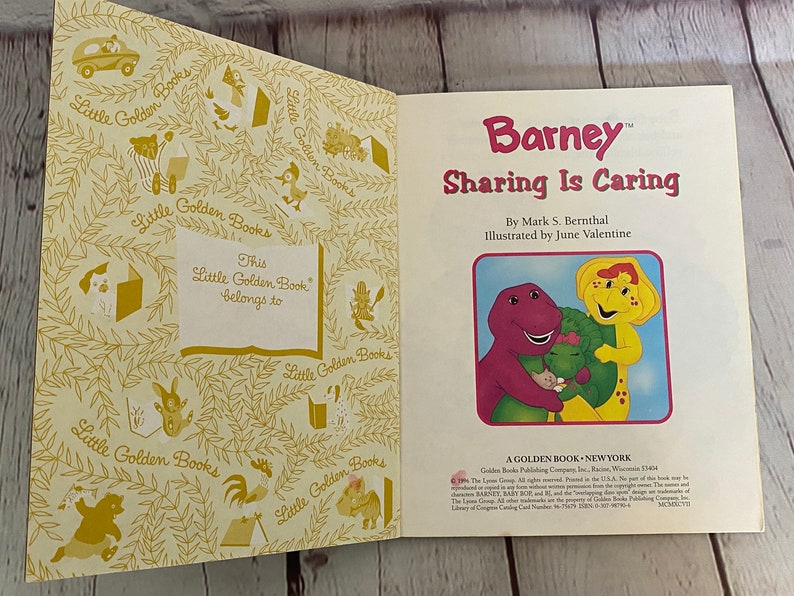 Barney Sharing is Caring by Mark S. Bernthal and Illustrated by June ...