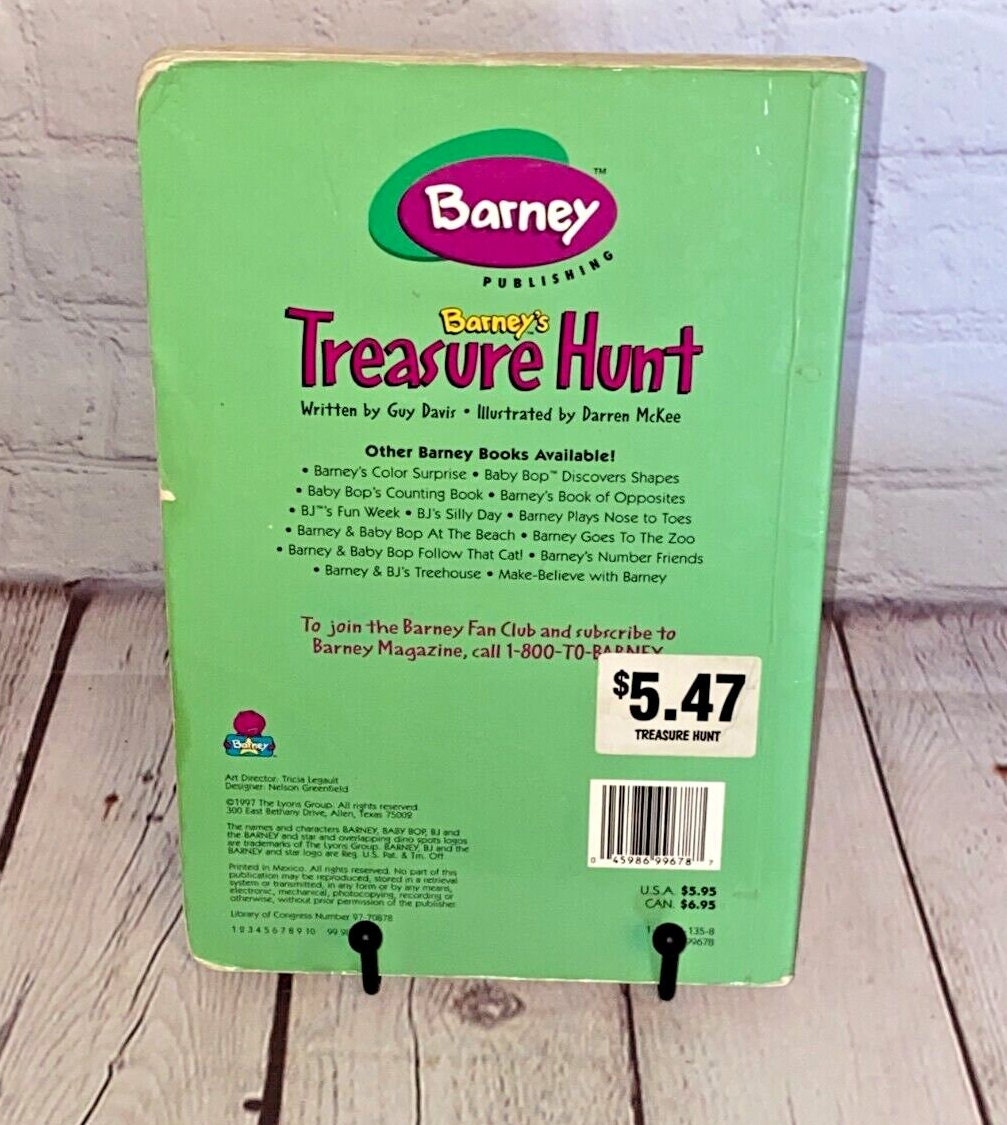 Barney's Treasure Hunt Search and Spot Book | the Lyons Group 1997 ...