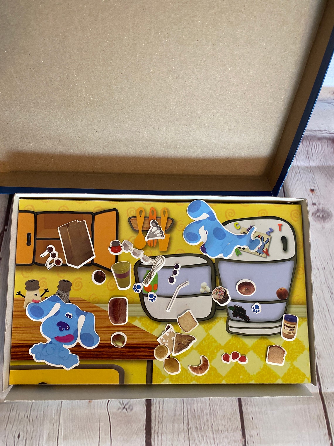 Blue's Clues Kitchen Playset by Colorform 1998 With 32 Colorforms ...