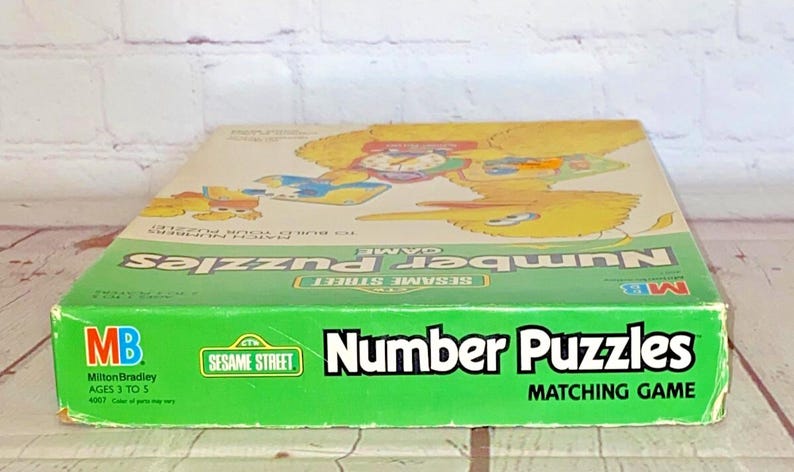 Vintage Sesame Street Number Puzzles Game | 1989 Milton Bradley - Etsy