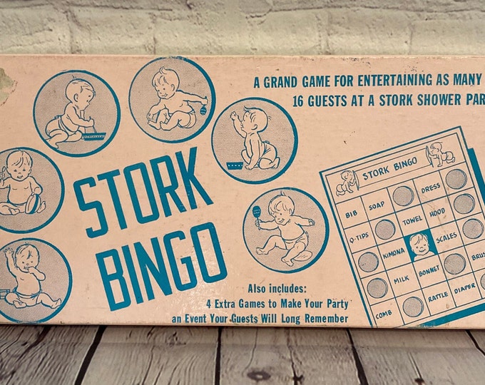 Vintage Stork Bingo "a Grand Game for Entertaining" by Leister Game Co ...