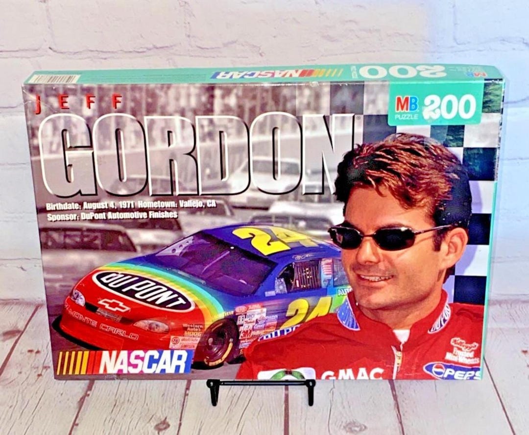 Vintage Jeff Gordon Nascar Puzzle | 200 Piece Milton Bradley 1998 - Etsy