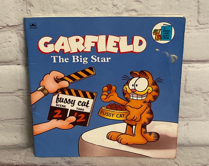 Garfield "the Big Star' by Golden Books 1988 | Softcover Kids Book - Etsy