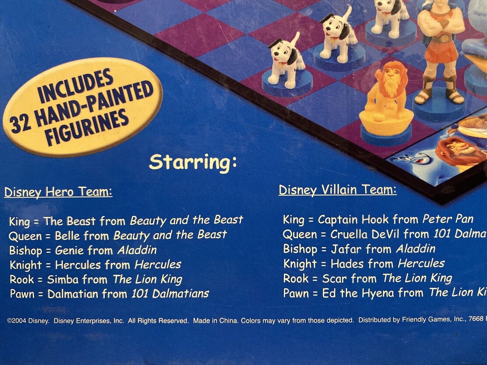 Disney Collectors Edition Chess by Disney Friendly Games 2004 Ages 7 ...