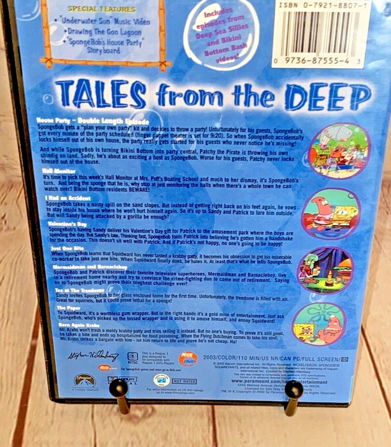 Nickelodeon's Spongebob Squarepants "tales From the Deep" by Paramount ...