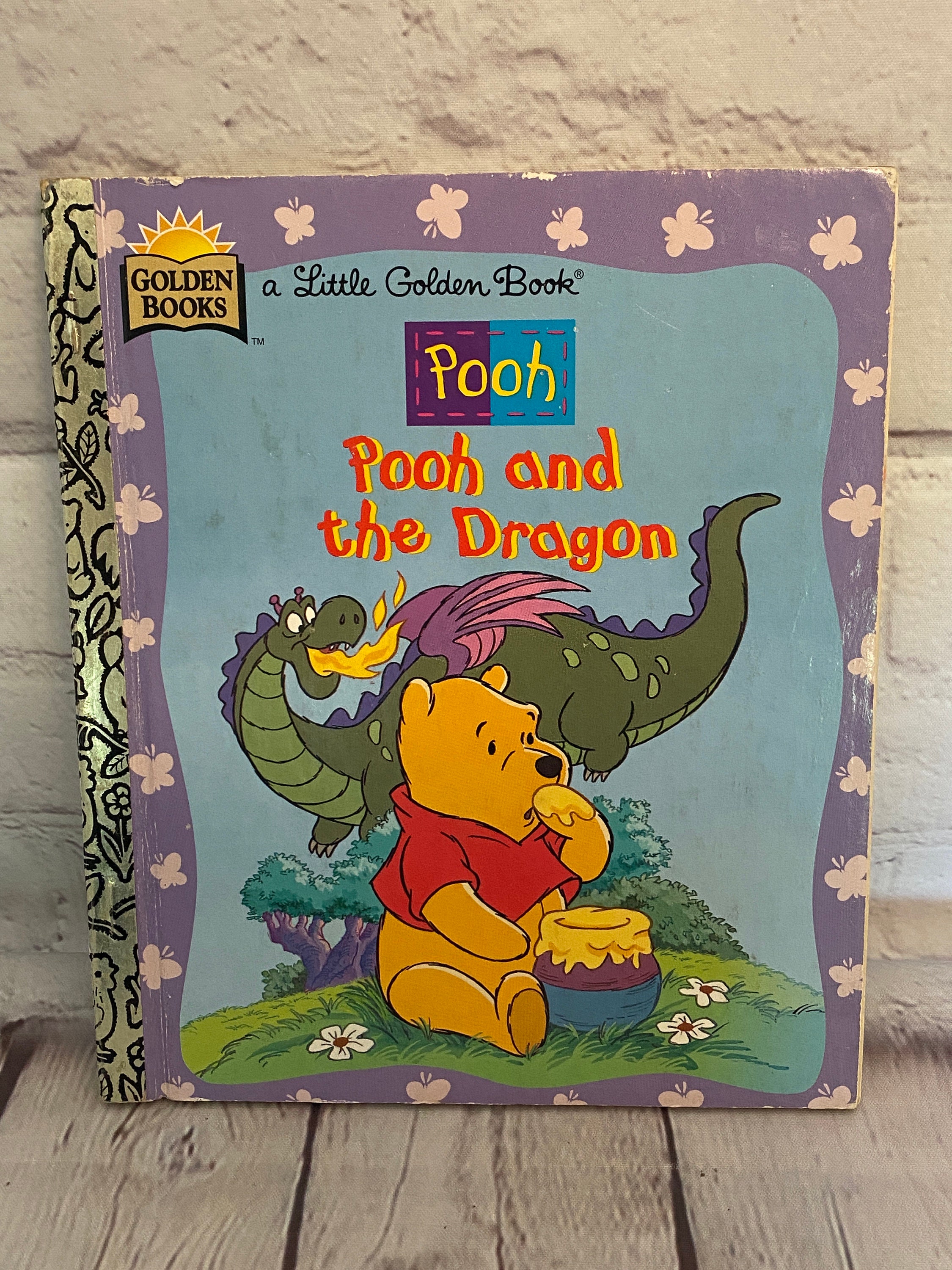 Pooh and the Dragon | 1997 Little Golden Book, Hardcover - Etsy