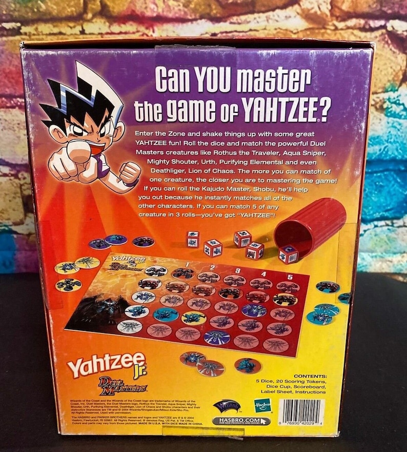 Yahtzee Jr. Duel Masters by Parker Brothers 2004 | Ages 4+ | Game is ...