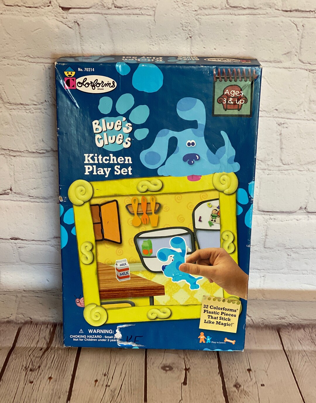 Blue's Clues Kitchen Playset by Colorform 1998 With 32 Colorforms ...