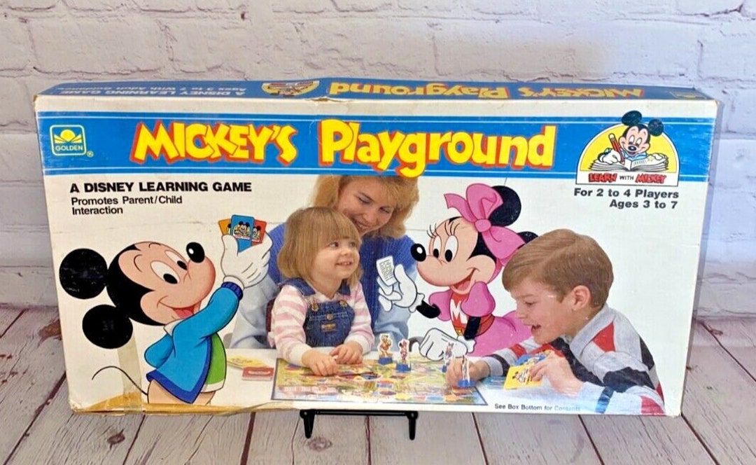 Mickey's Playground "a Disney Learning Game" by Golden 1988 | for 2-4 ...