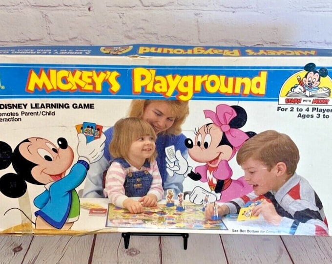 Mickey's Playground "a Disney Learning Game" by Golden 1988 | for 2-4 ...