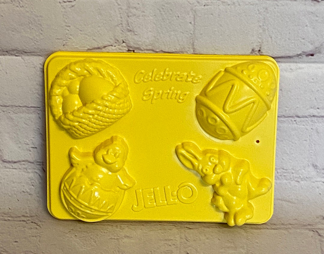 Vintage Jell-o celebrate Spring Jell-o Molds Easter Egg, Easter Bunny ...