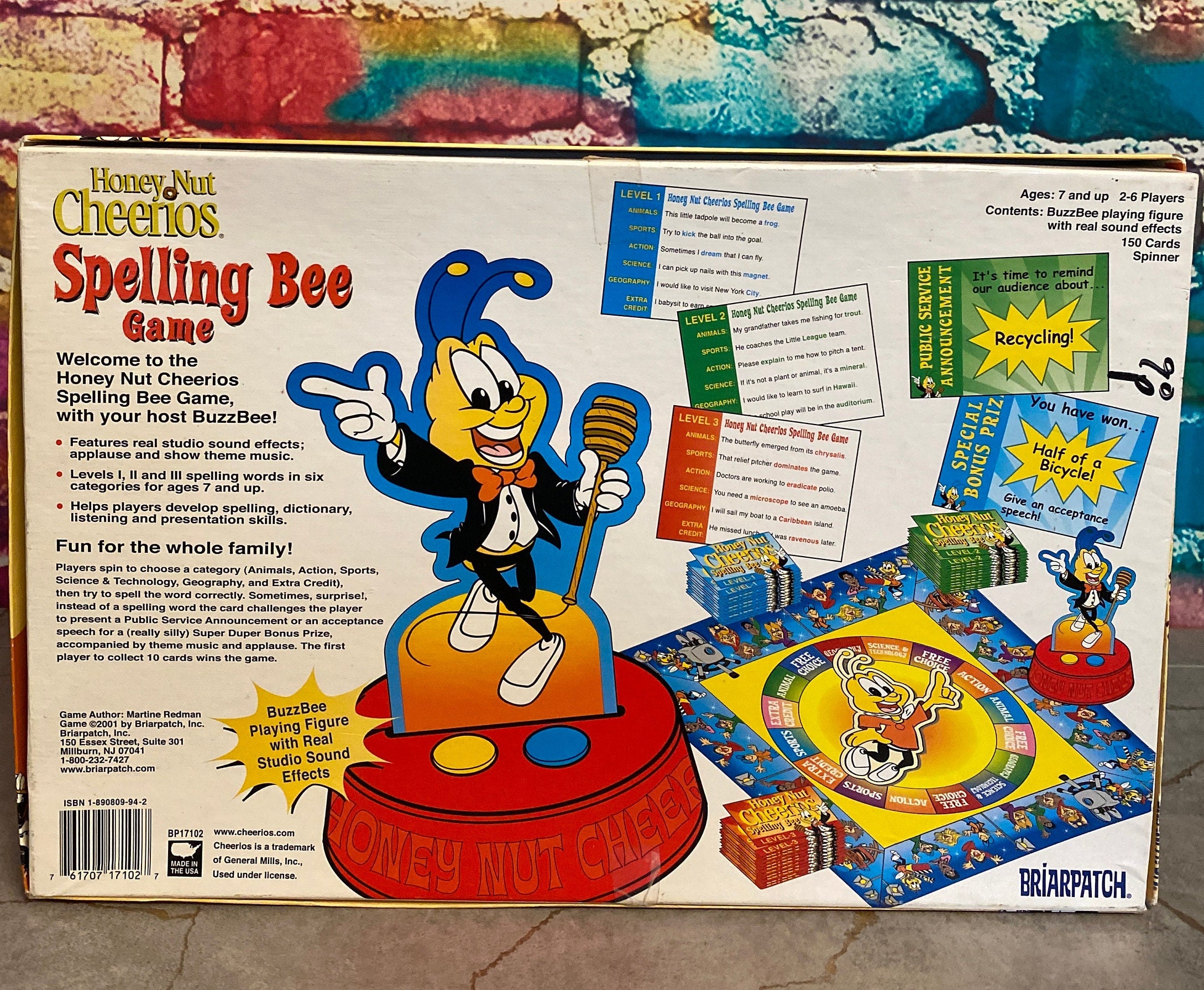 Honey Nut Cheerios Spelling Bee Board Game by Briarpatch 2001 - Etsy