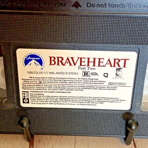 Braveheart VHS by Paramount 1995 | Rated R and Runtime 177 Mins | VHS ...