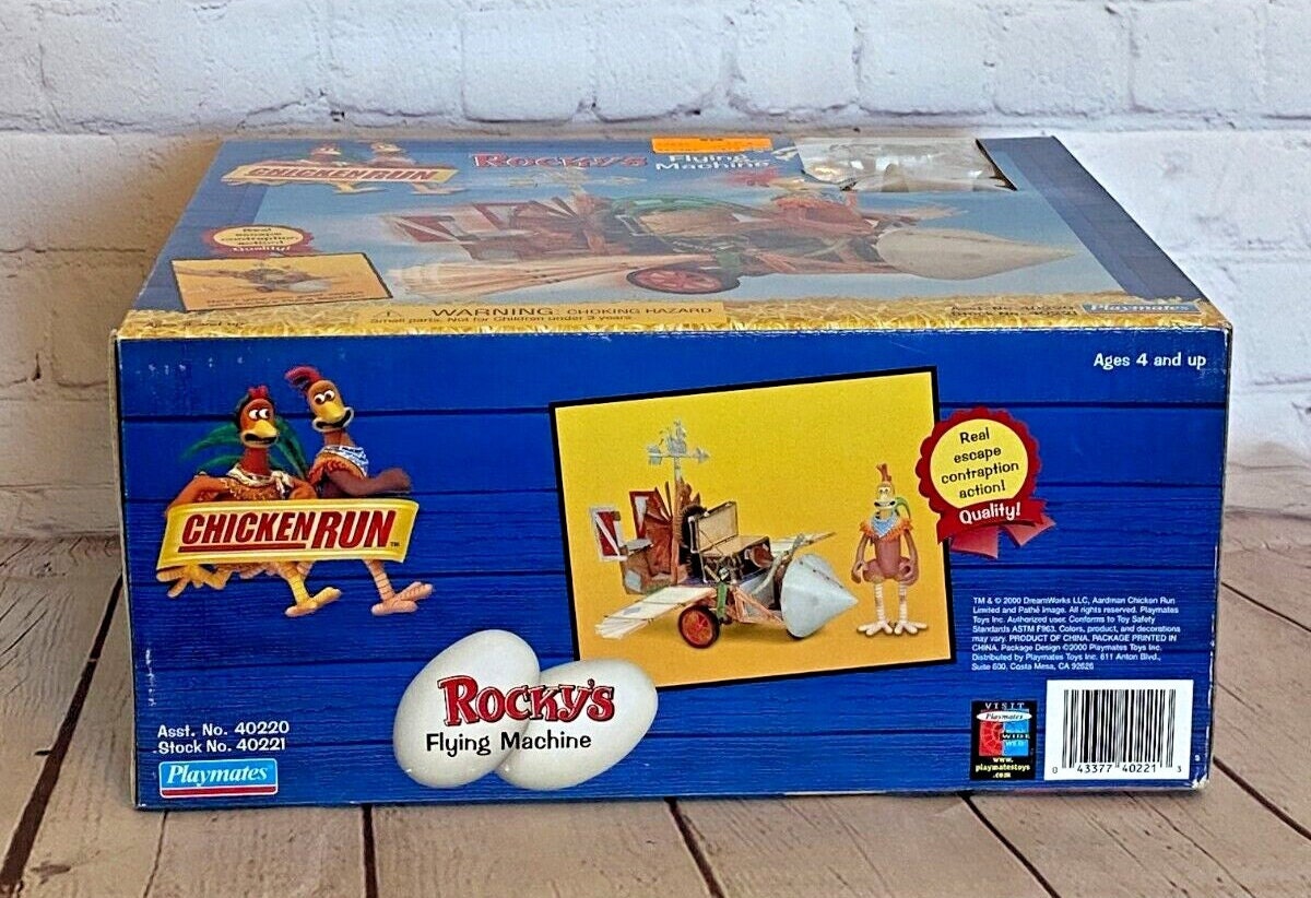 Brand New Chicken Run rocky's Flying Machine & Figure by Playmates 2000 ...