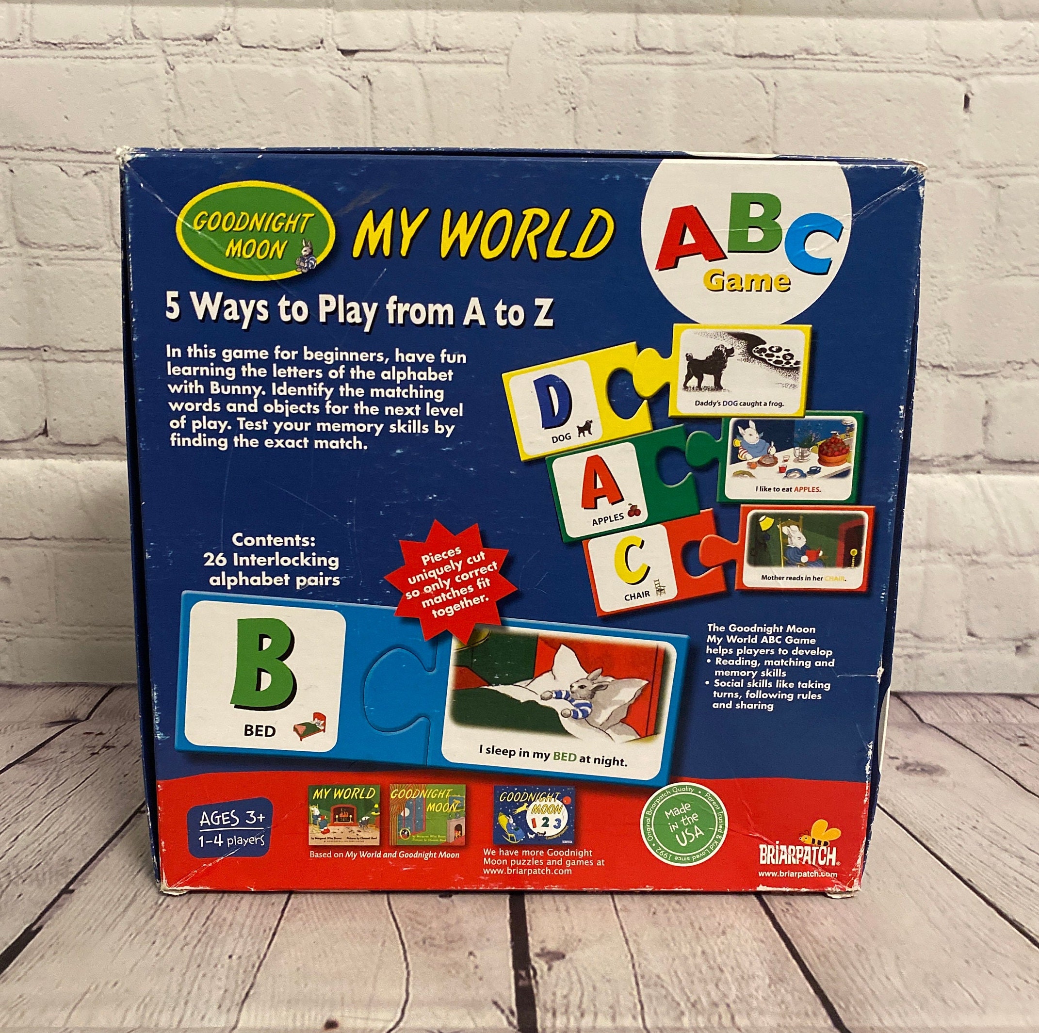 Goodnight Moon ABC Board Game | Briarpatch, 2001 (incomplete) - Etsy