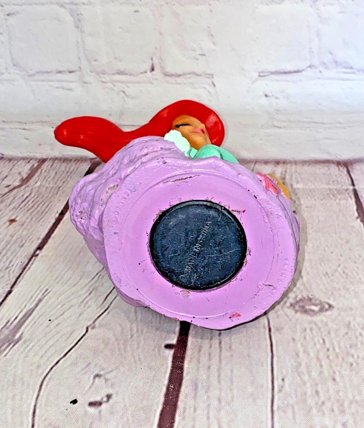 Vintage Disney's Little Mermaid Plastic Piggy Bank With Slot and Rubber ...