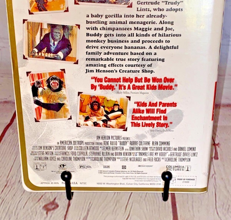 Jim Henson Pictures "buddy" VHS by Columbia Tristar 1997 | Rated PG ...