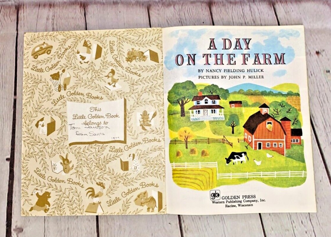 A Day on the Farm Hardcover Children's Book by Golden Press 1978 ...