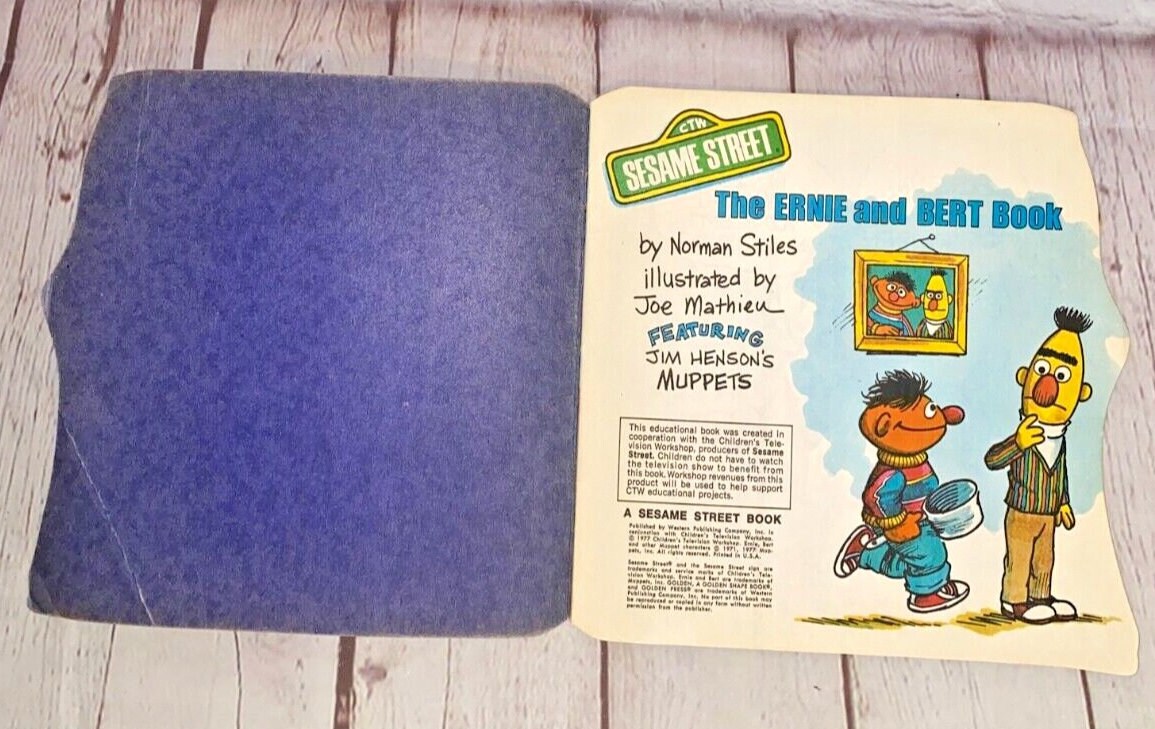 Sesame Street's the Ernie and Bert Book by Norman Stiles and Illustrated by Joe Mathieu Golden ...