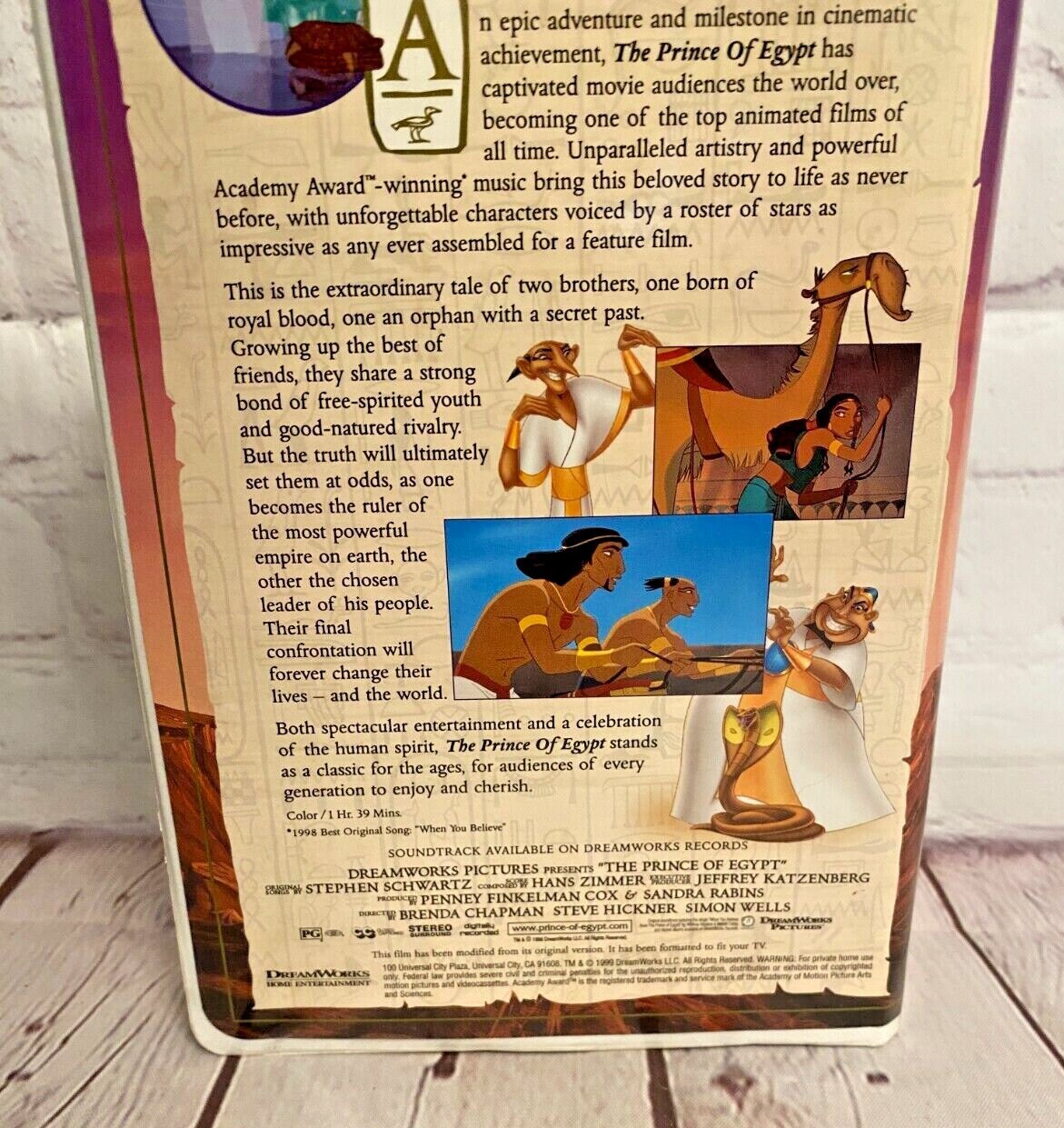 The Prince of Egypt VHS by Dreamworks Home Entertainment 1999 Rated PG Run Time: 1hr 39mins See ...