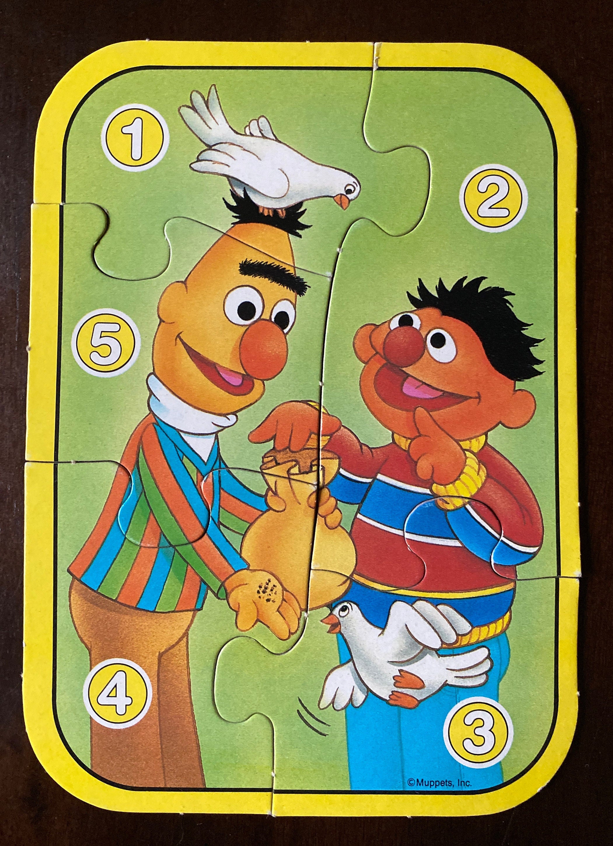 Sesame Street Number Puzzles Game by Milton Bradley 1989 for - Etsy