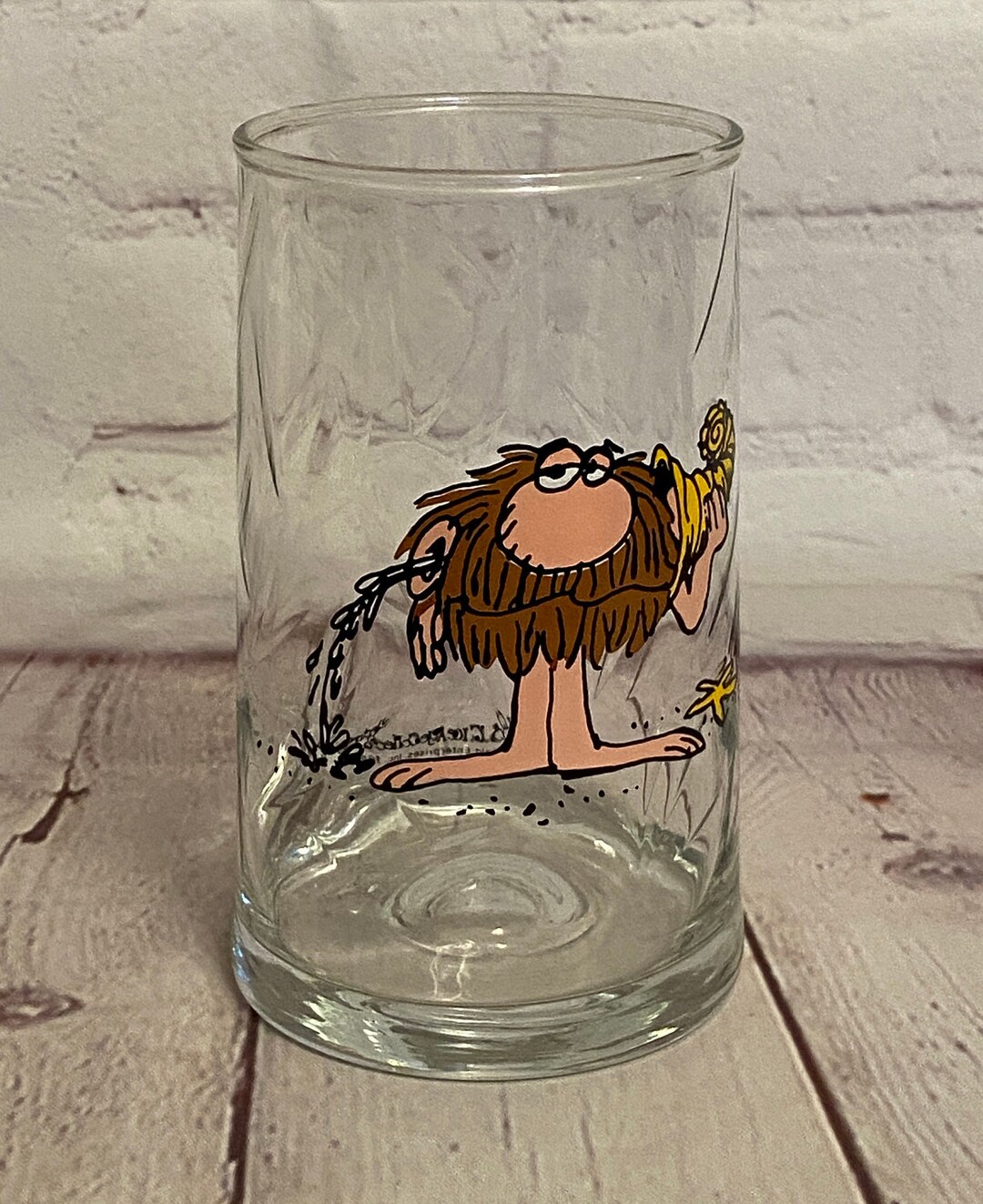 Vintage 1981 Arby's B.C. Ice Age Glass Collector Series Glass "grog ...