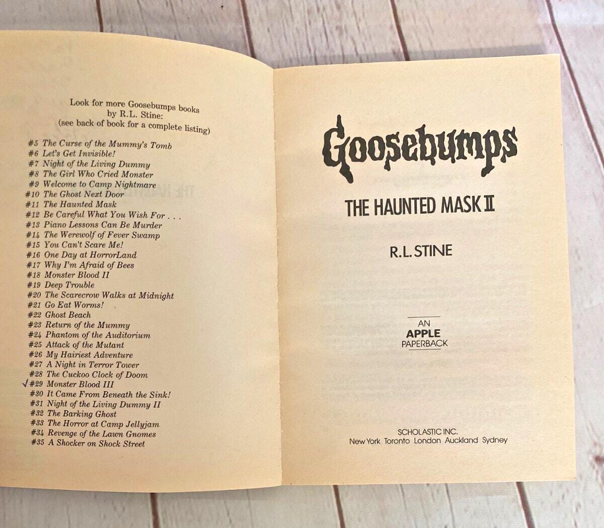 Goosebumps the Haunted Mask Ii by R.L. Stine Scholastic Paperback Book ...