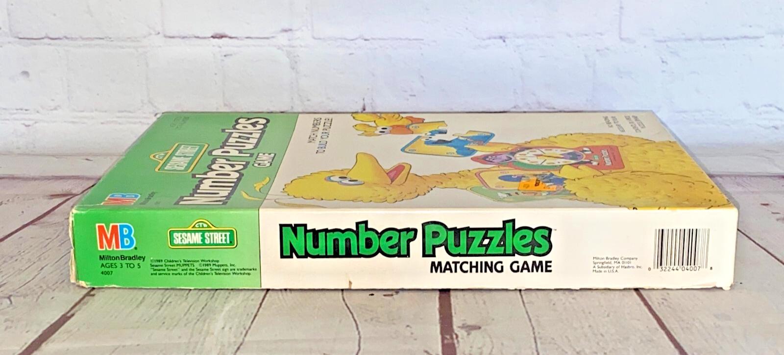 Vintage Sesame Street Number Puzzles Game | 1989 Milton Bradley - Etsy