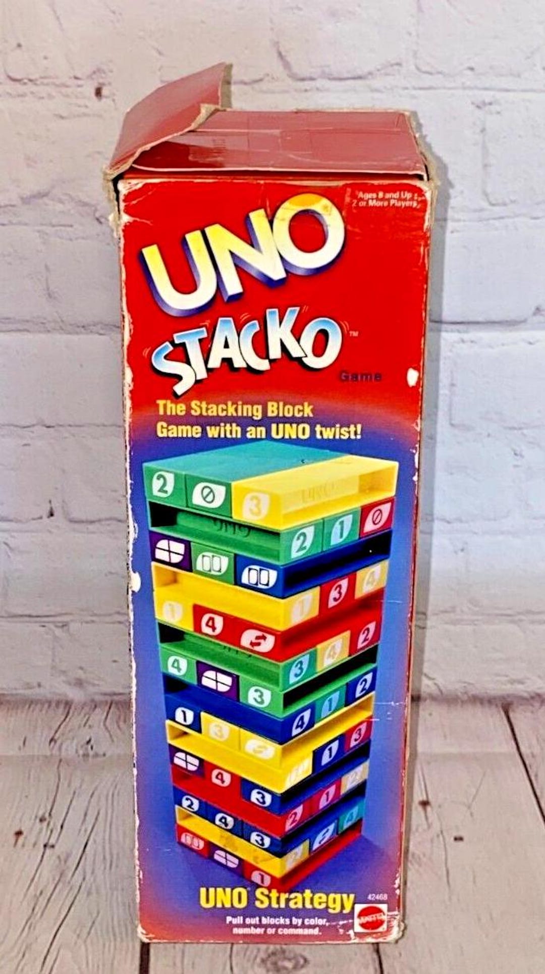UNO Stacko Game by Mattel 1999 for Ages 8 and up for 2 or More Players ...