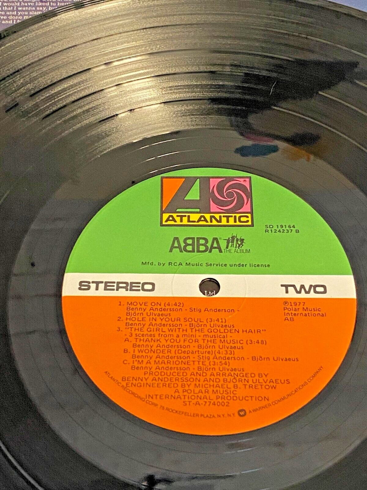 ABBA the Album Vinyl Record by Atlantic Records 1977 12 33RPM Both ...