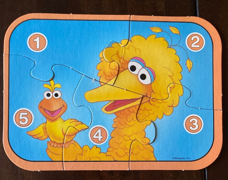 Sesame Street Number Puzzles Game by Milton Bradley 1989 for - Etsy