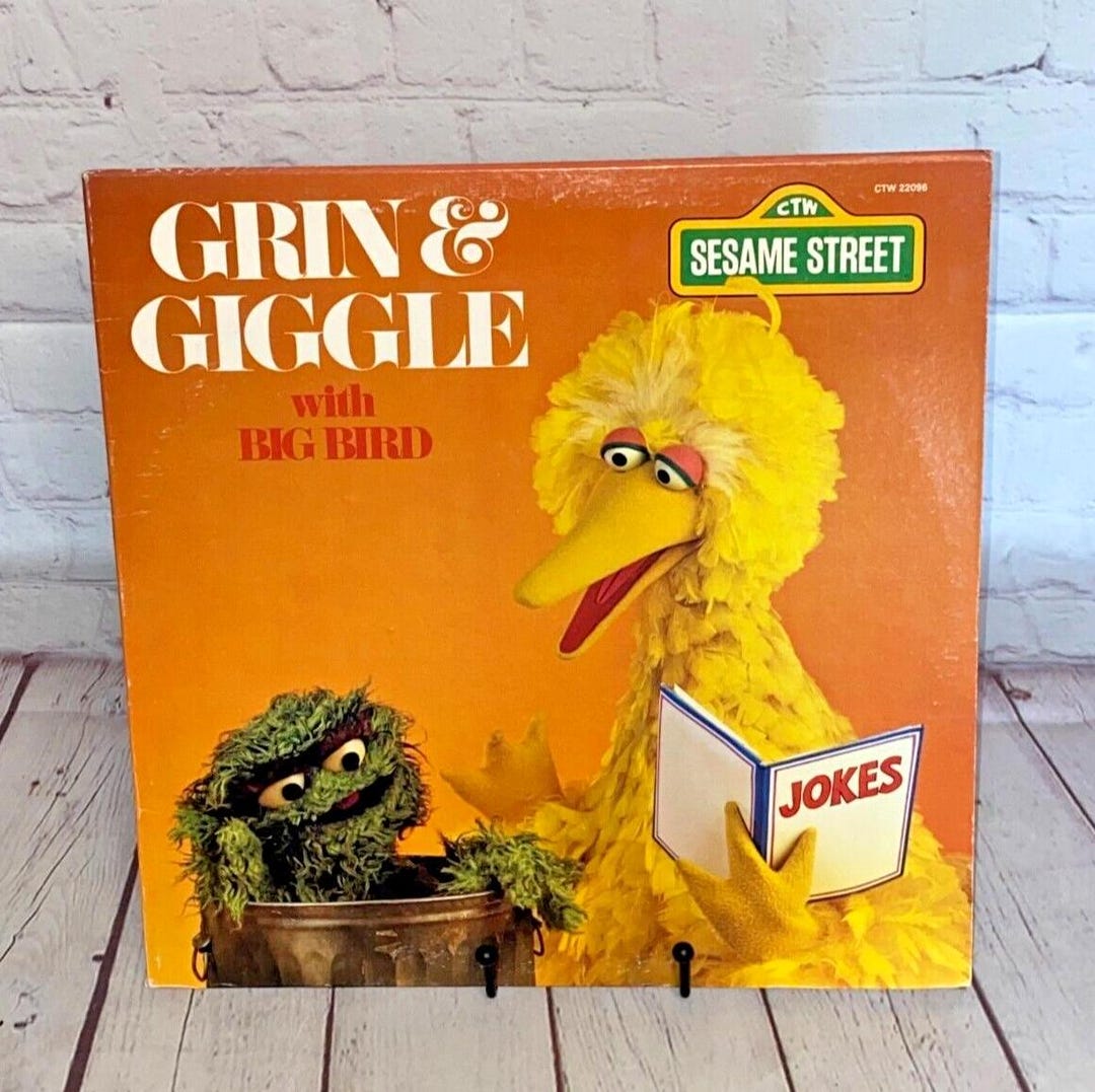 Sesame Street "grin & Giggle With Big Bird" Vinyl Record by Children's ...