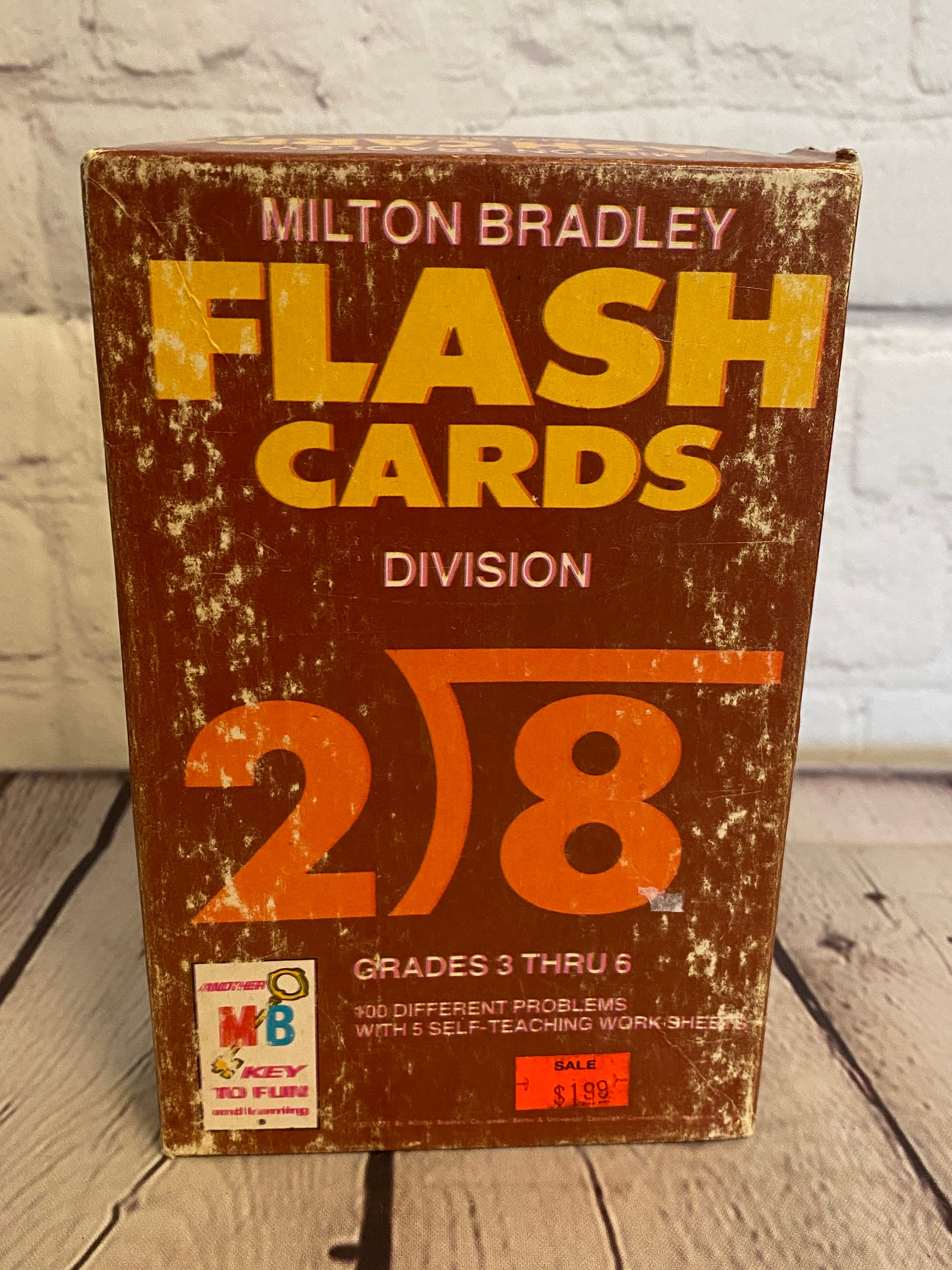 Milton Bradley Flash Cards Division Grades 3 Thru 6 100 Different ...