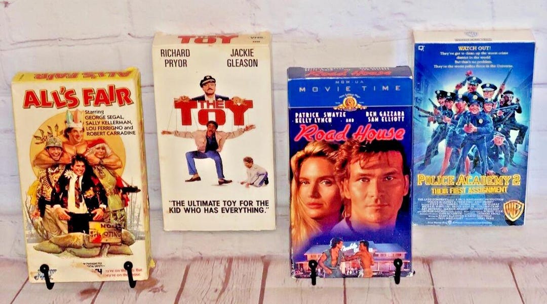 80's VHS Movie Bundle | Road House | All's Fair | the Toy | Police ...