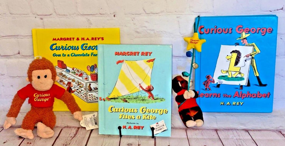 Curious George Bundle | Includes Three (3) Books and Two (2) Small ...