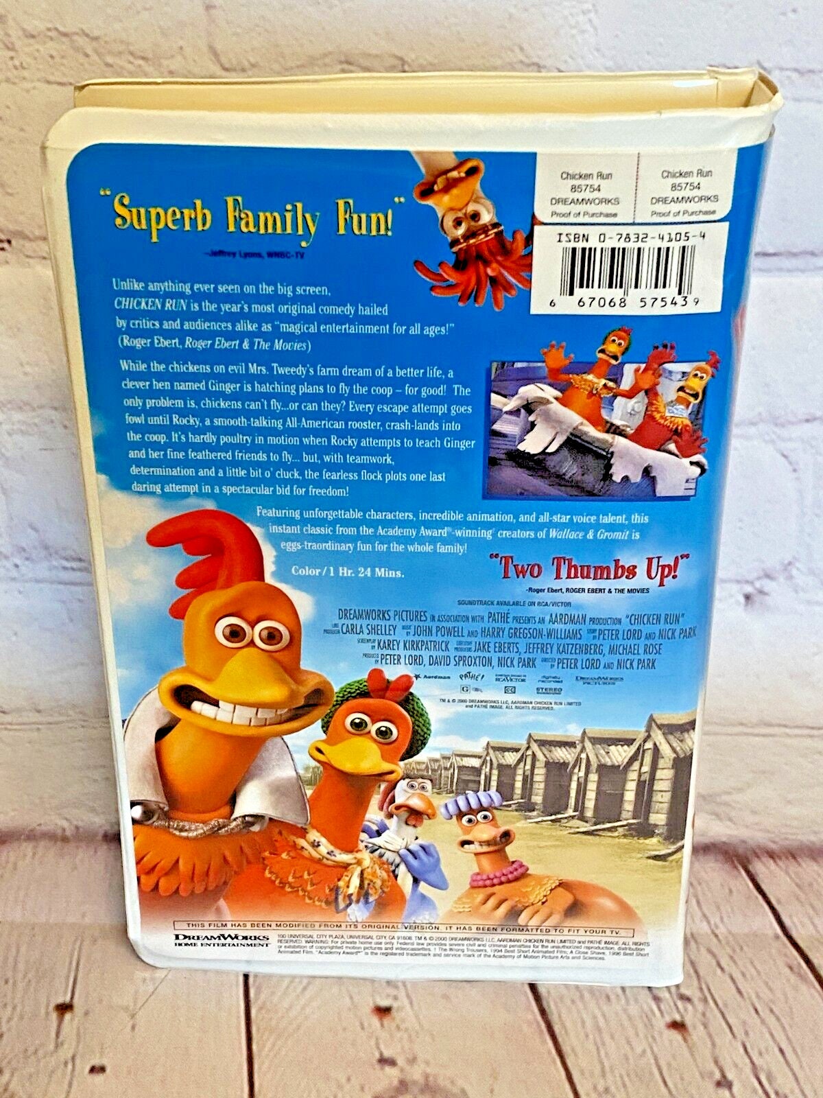 Chicken Run VHS by Dreamworks Home Entertainment 2000 Rated G Runtime 1 ...